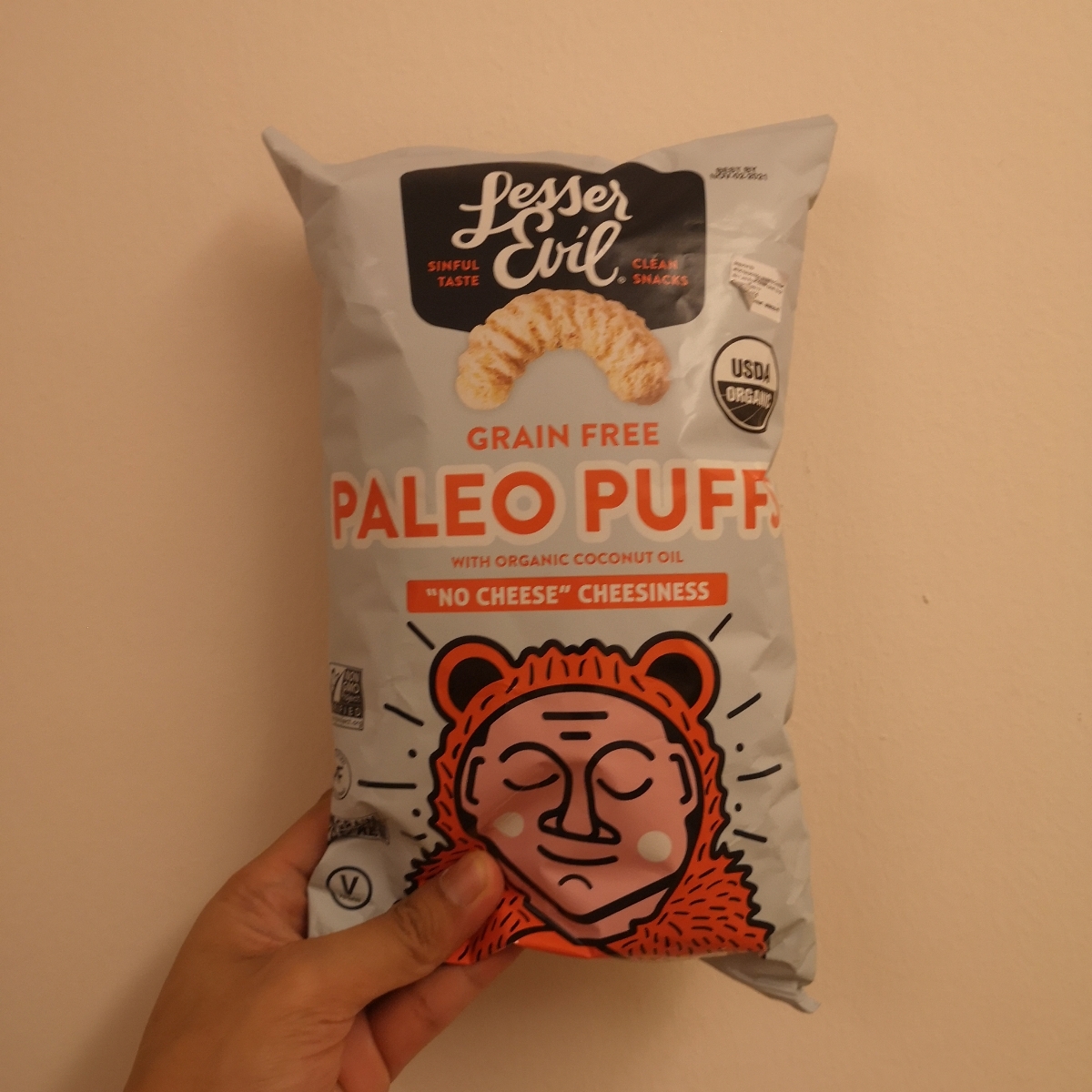 Paleo Puffs “No Cheese” Cheesiness from Lesser Evil Snacks - Vegan ...