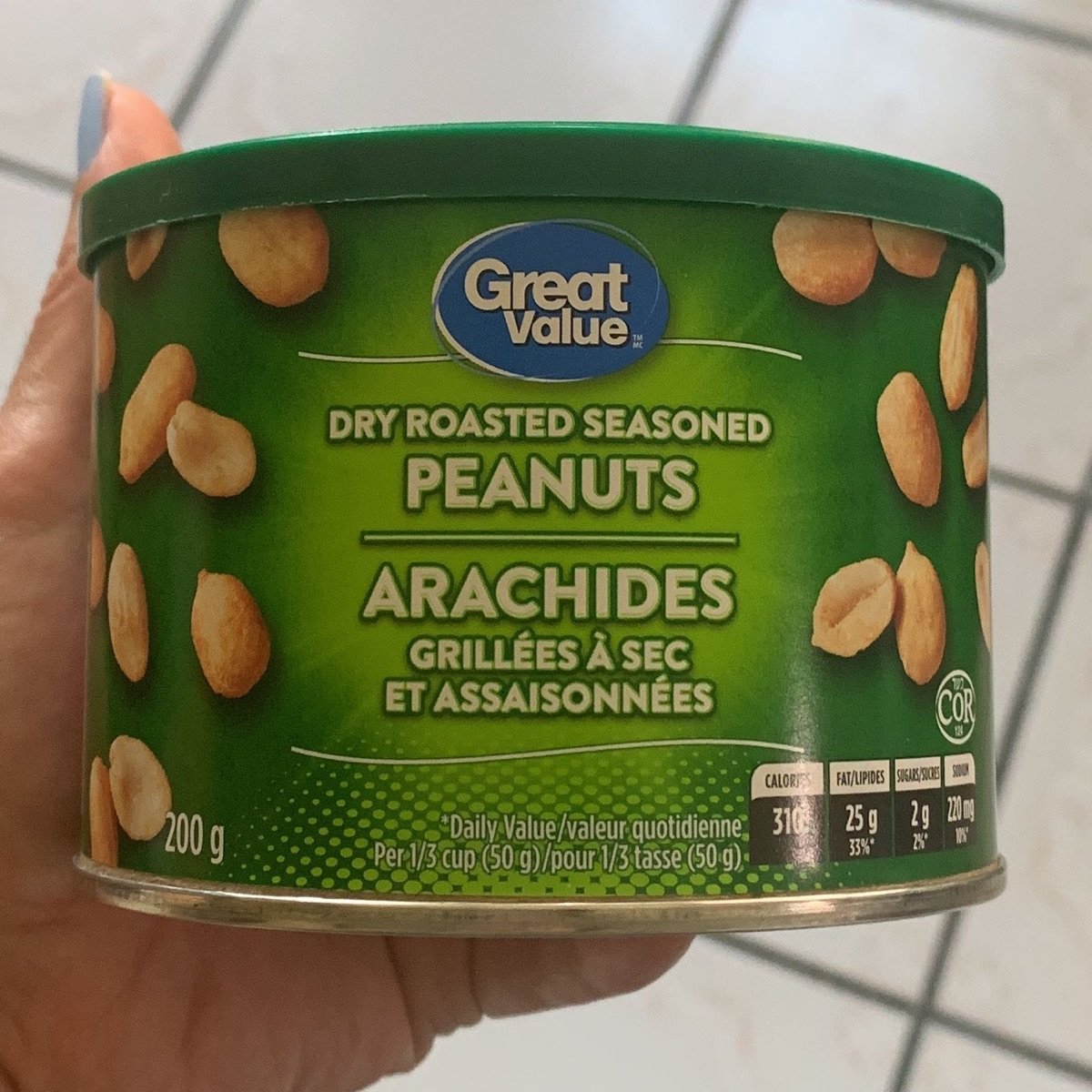 Dry Roasted Seasoned Peanuts from Great Value - Vegan Product Reviews ...