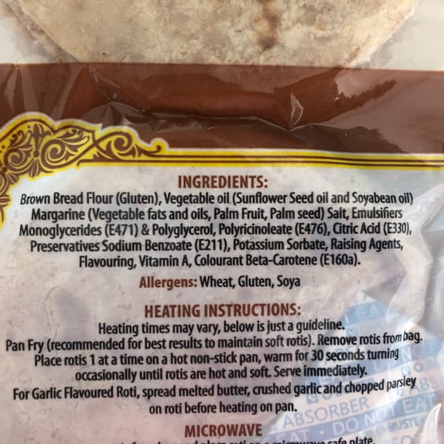 Brown Cocktail Rotis from Kumar's - Vegan Product Reviews & Ratings ...