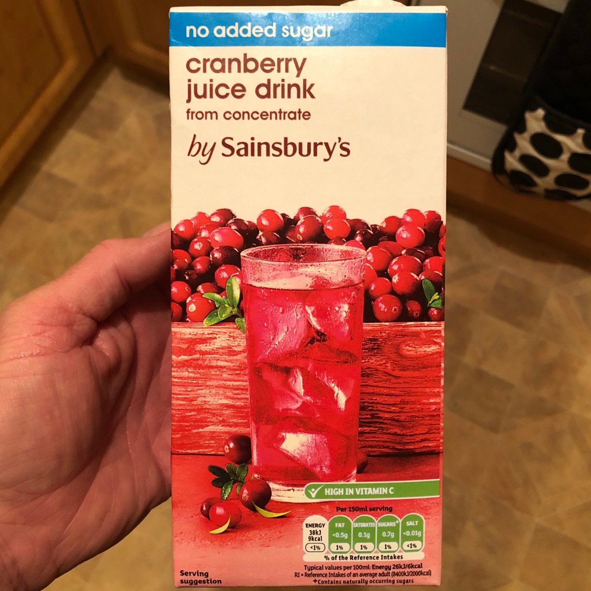 Cranberry Juice Drink - No added Sugar from Sainsbury's - Vegan Product ...