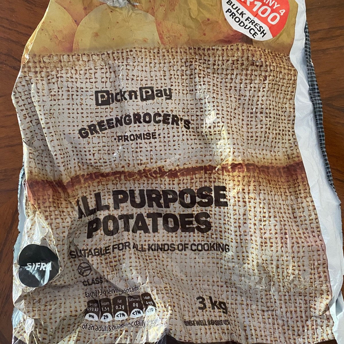 Potatoes from Pick n Pay - Vegan Product Reviews & Ratings | abillion