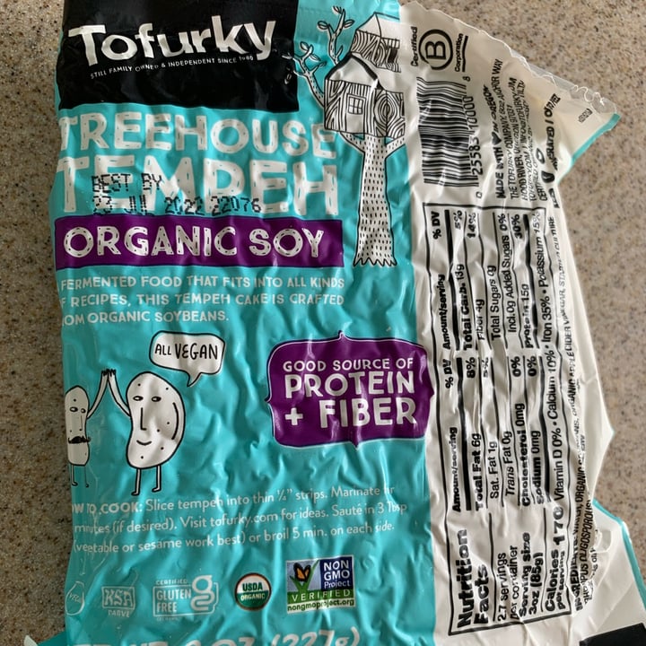 Tofurky Treehouse Tempeh Organic Soy Review | abillion