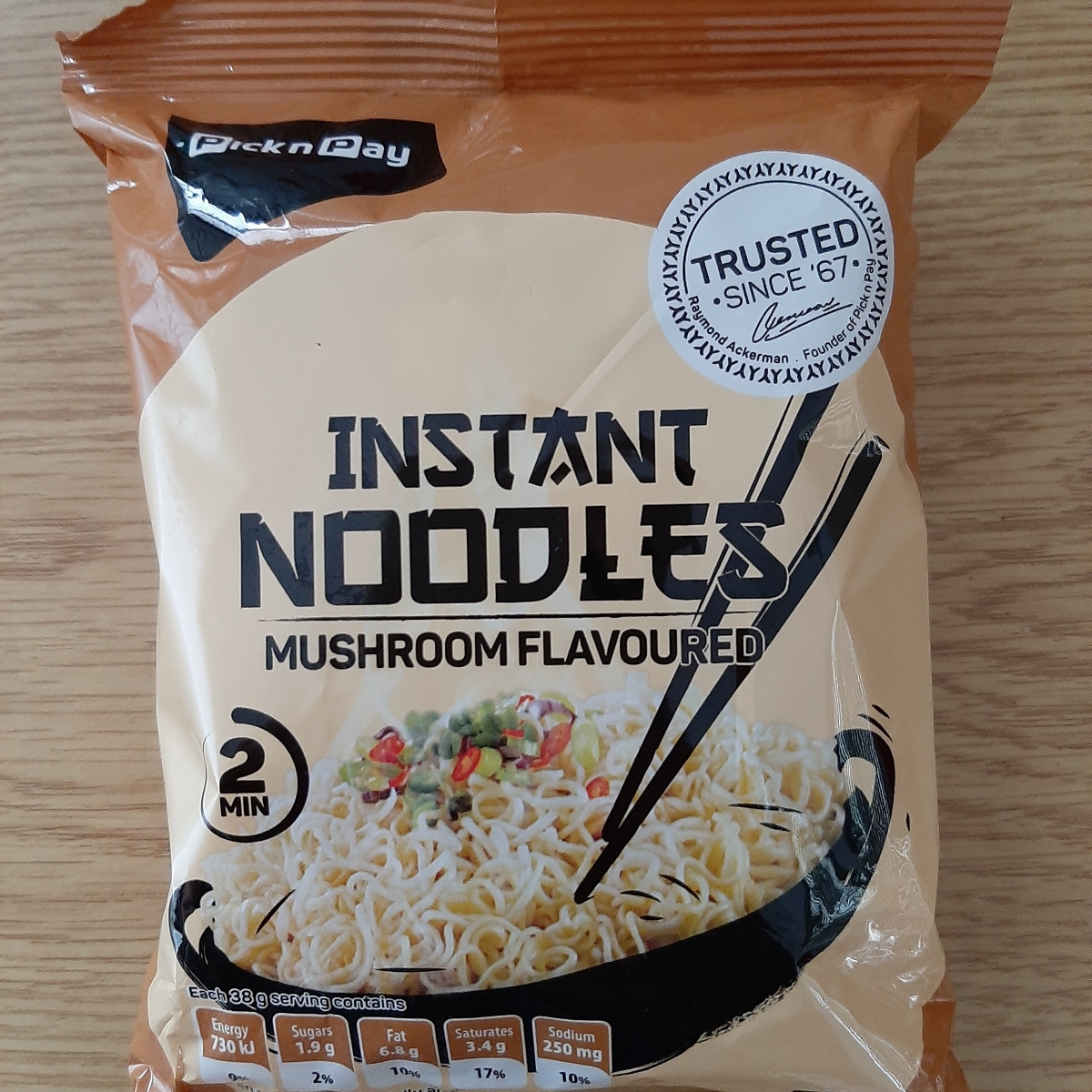 Instant noodles, mushroom flavoured from Pick n Pay - Vegan Product ...