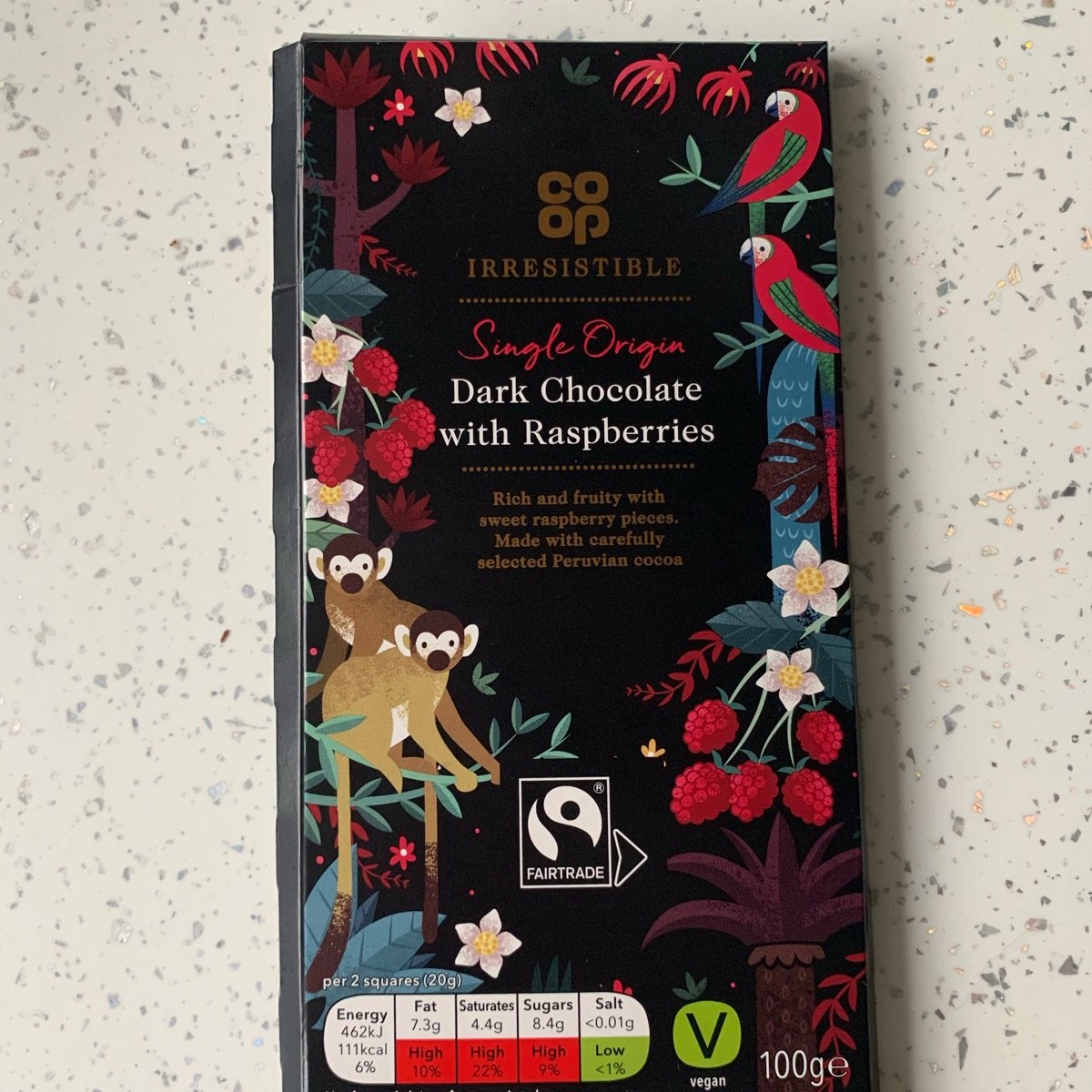 Dark chocolate with raspberries from Coop - Vegan Product Reviews ...