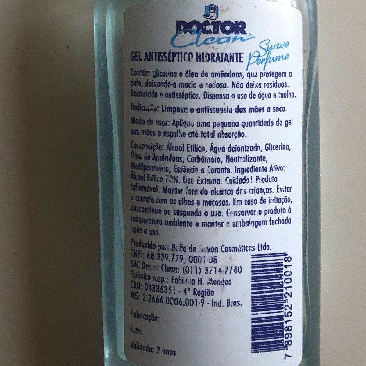 Alcool Gel from Doctor Clean - Vegan Product Reviews & Ratings | abillion