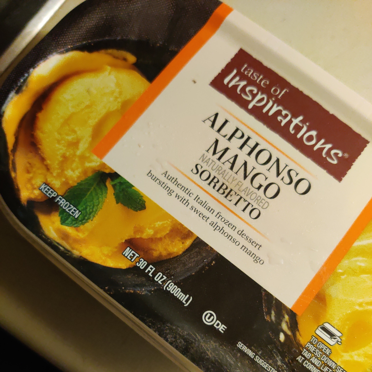 Alphonso Mango Sorbetto from Taste of Inspirations - Vegan Product ...