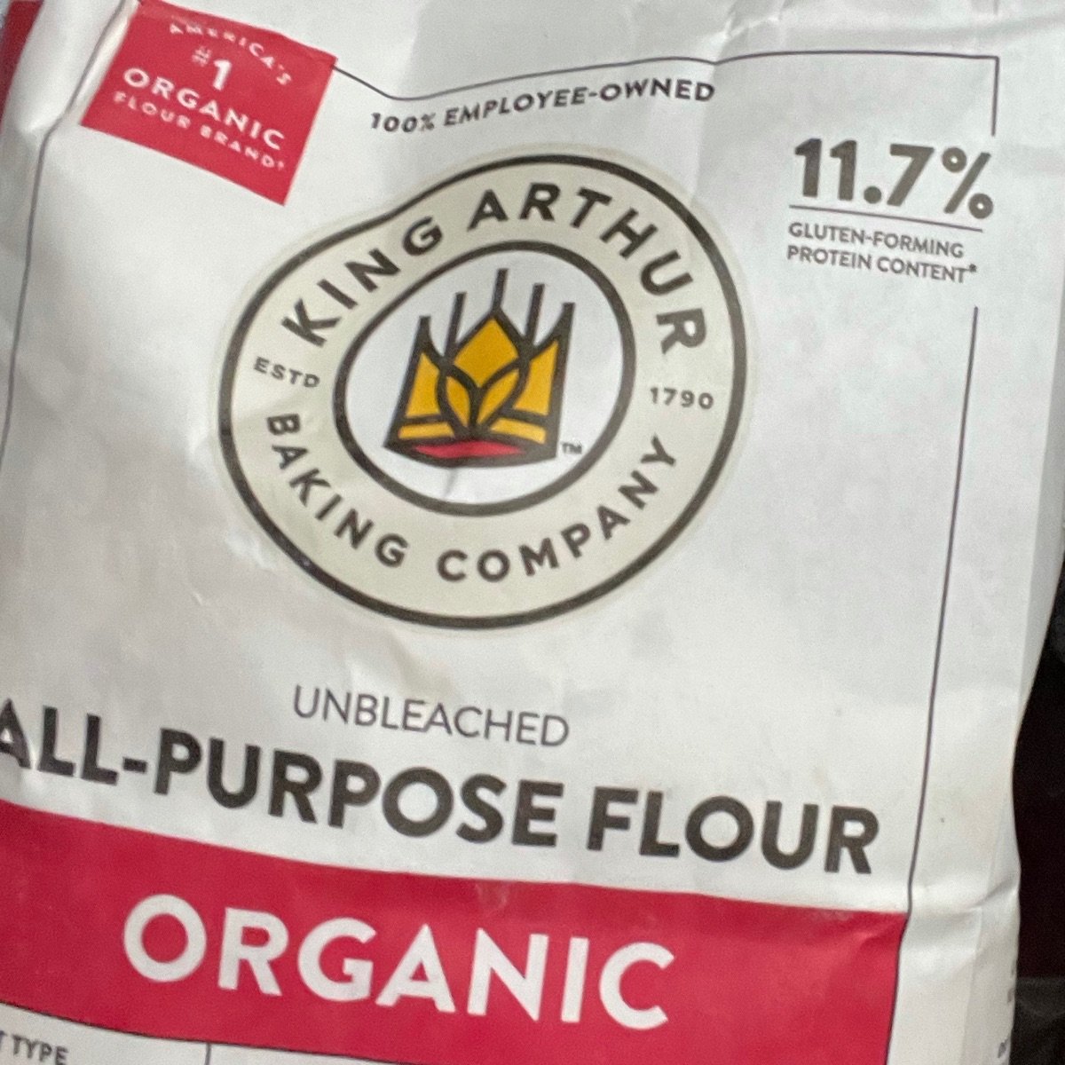 Organic unbleached All Purpose Flour from King Arthur Baking Company ...