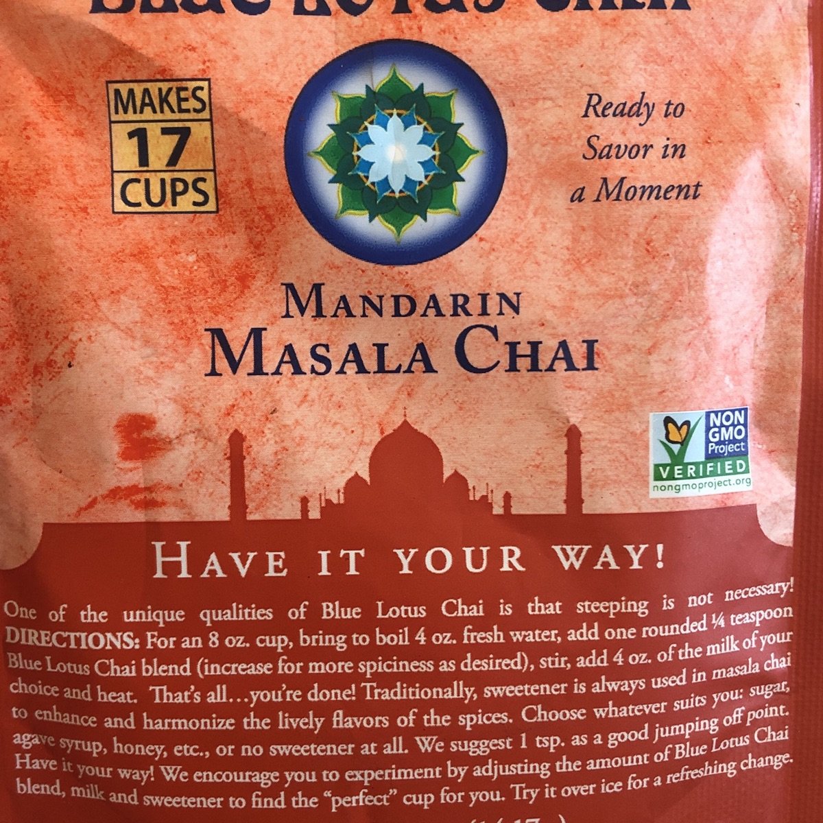 Mandarin Masala Chai from Blue lotus Chai - Vegan Product Reviews ...