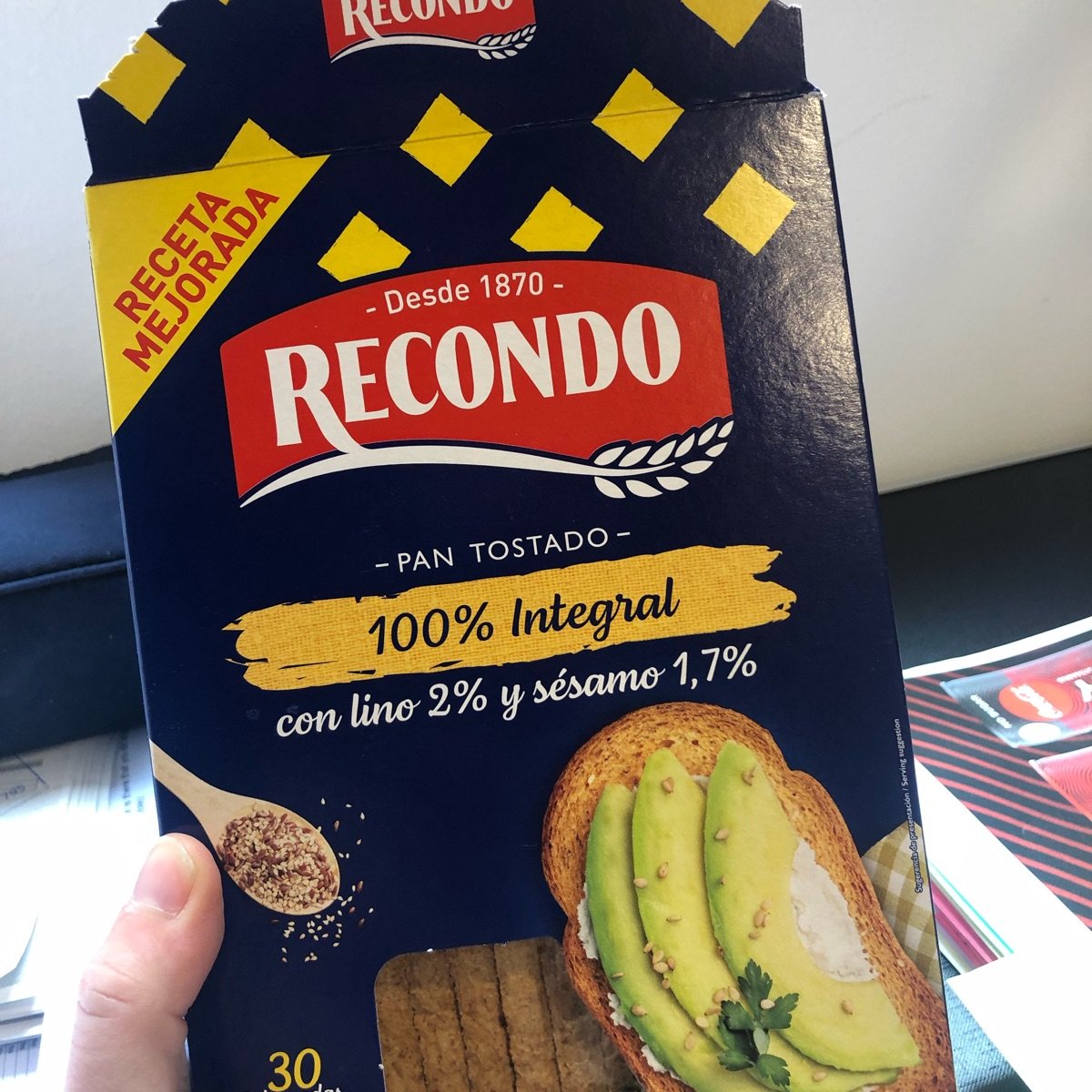 Tostada 100% integral con lino from Recondo - Vegan Product Reviews ...