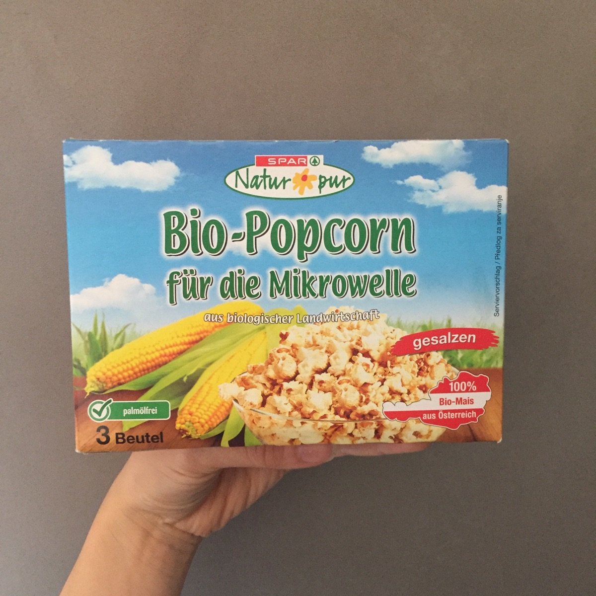 Bio-popcorn from Spar Natur pur - Vegan Product Reviews & Ratings ...