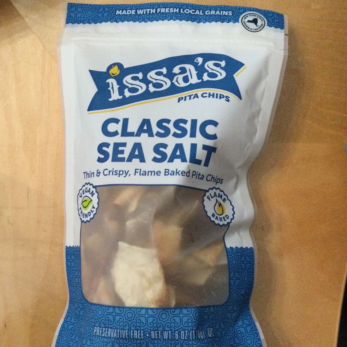 Classic sea salt pita chips from Issa’s - Vegan Product Reviews ...