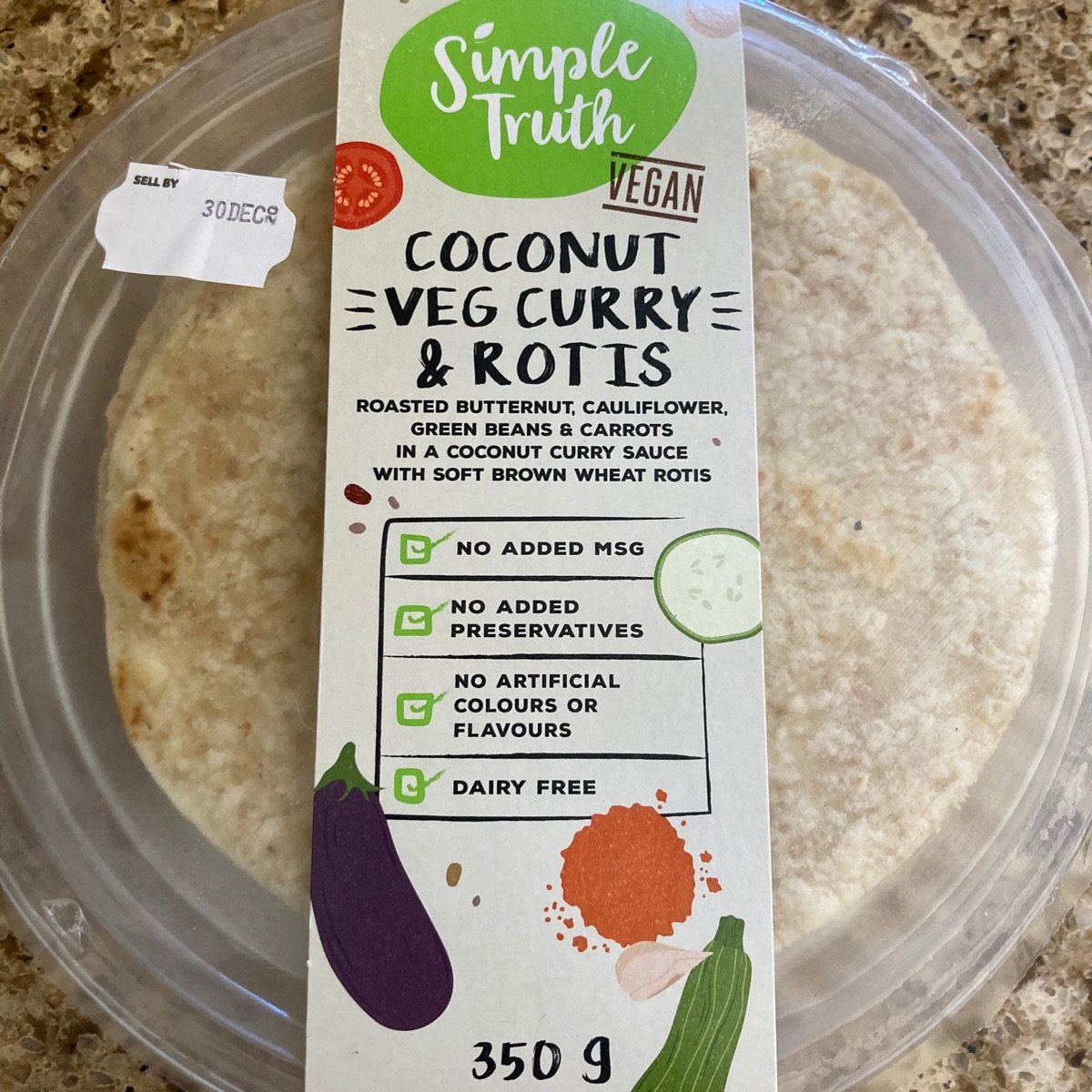 Coconut Veg Curry & Rotis from Simple Truth - Vegan Product Reviews ...