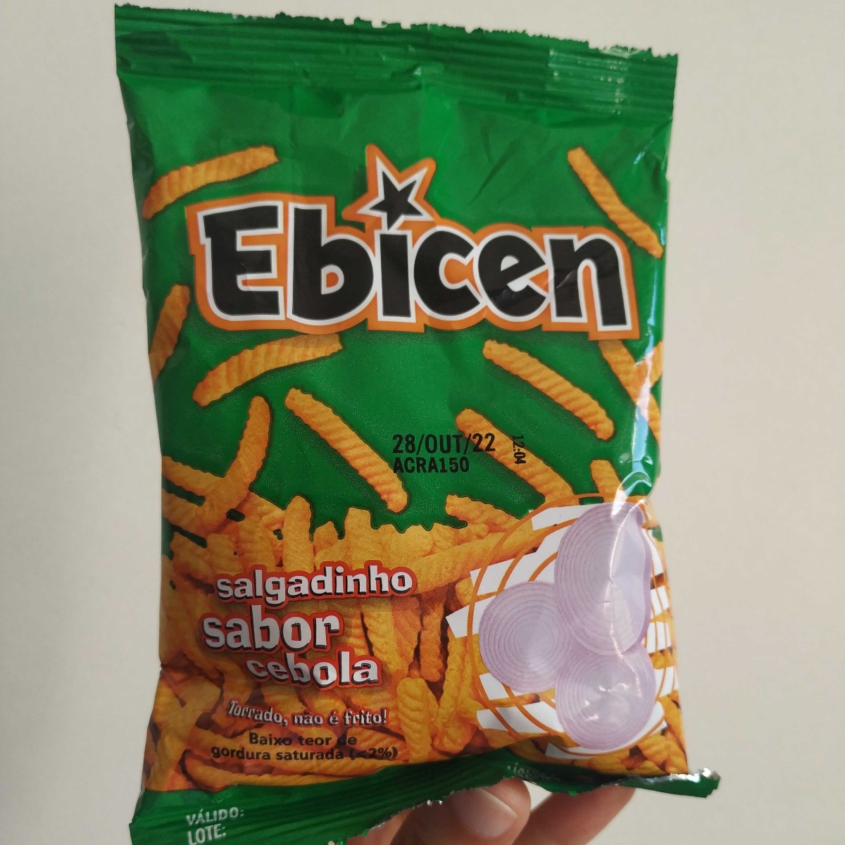 Salgadinho sabor cebola from Ebicen - Vegan Product Reviews & Ratings ...