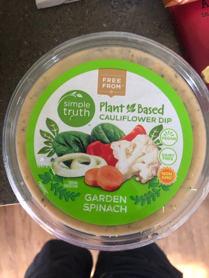 Simple Truth Plant Based Cauliflower Dip Garden Spinach Review | abillion