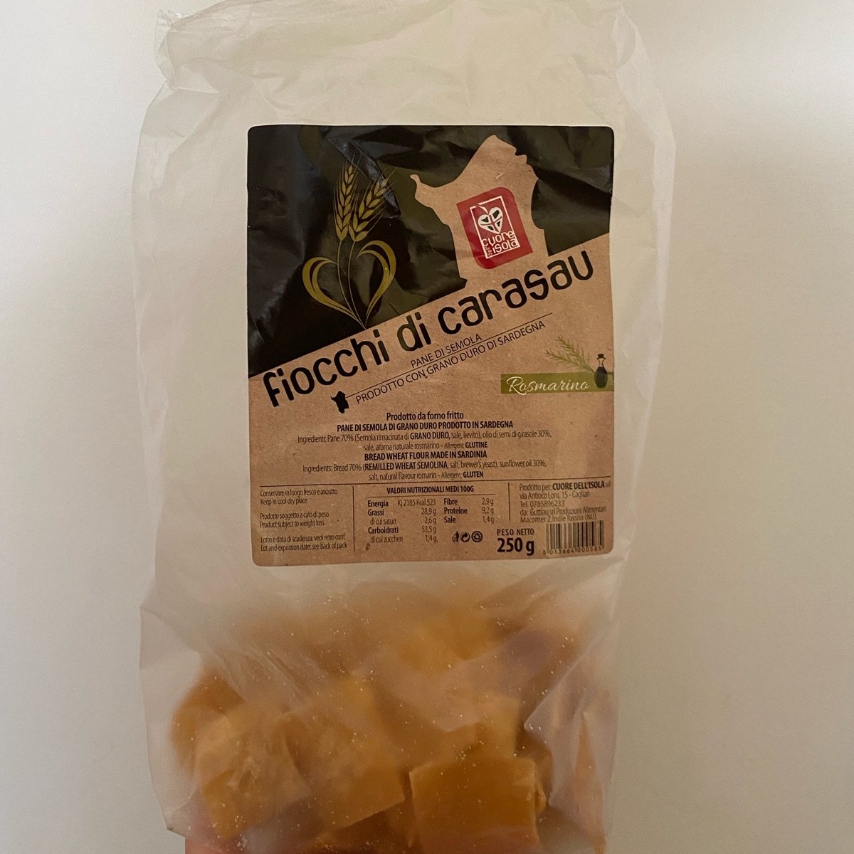 Fiocchi di carasau from Cuore dell isola - Vegan Product Reviews ...