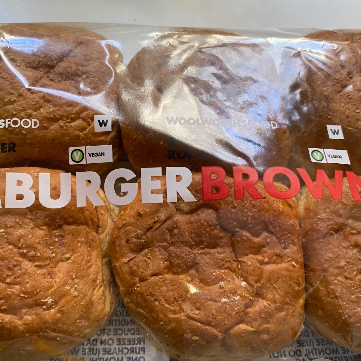 Brown hamburgers rolls from Woolworths Food - Vegan Product Reviews ...