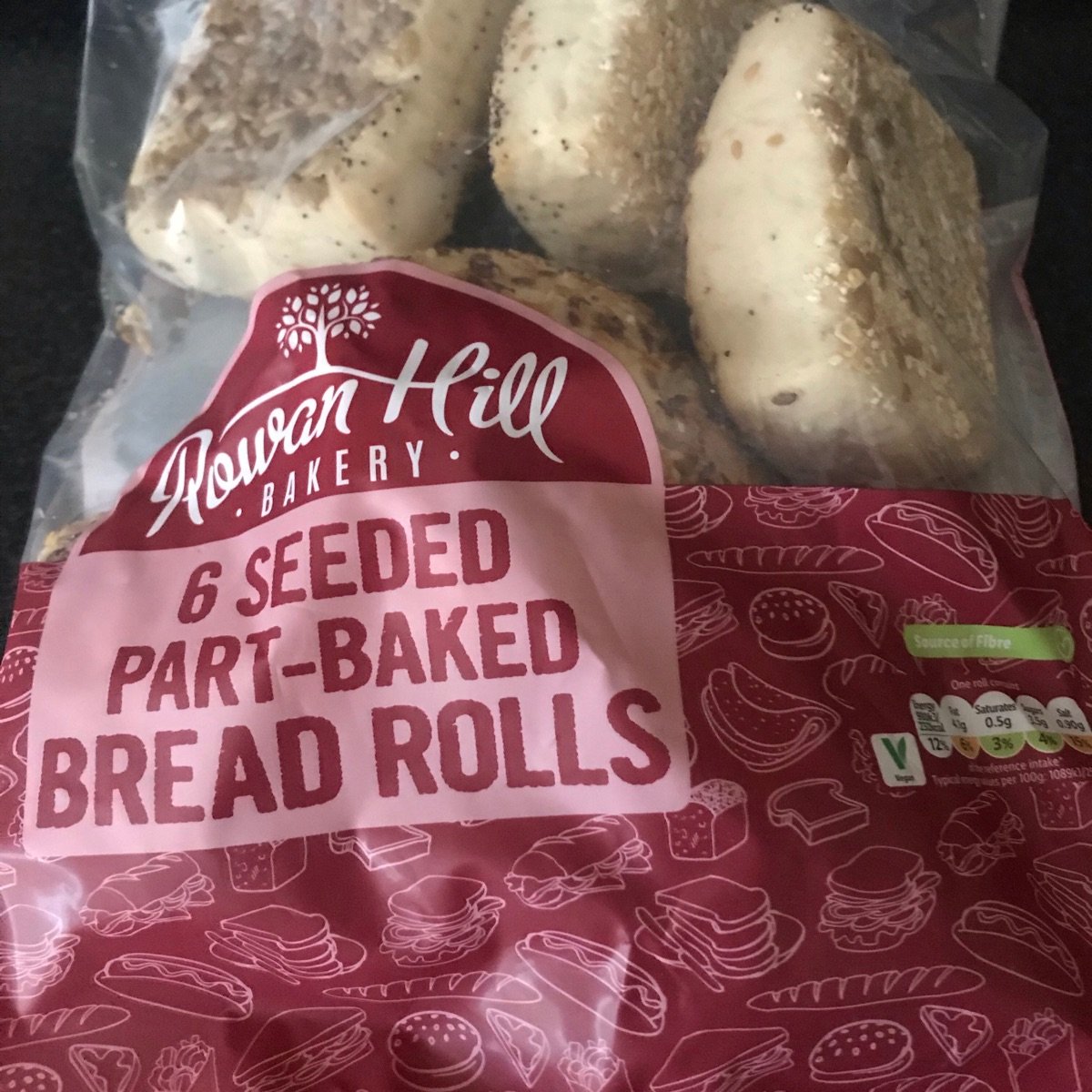6 Seeded Part-Baked Bread Rolls from Rowan Hill Bakery - Vegan Product ...