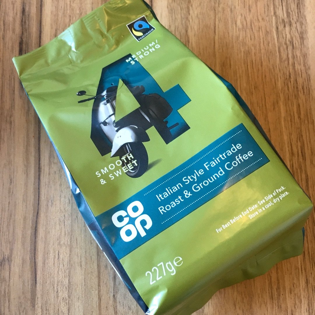 Italian Style Fairtrade Roast & Ground Coffee from Coop - Vegan Product ...
