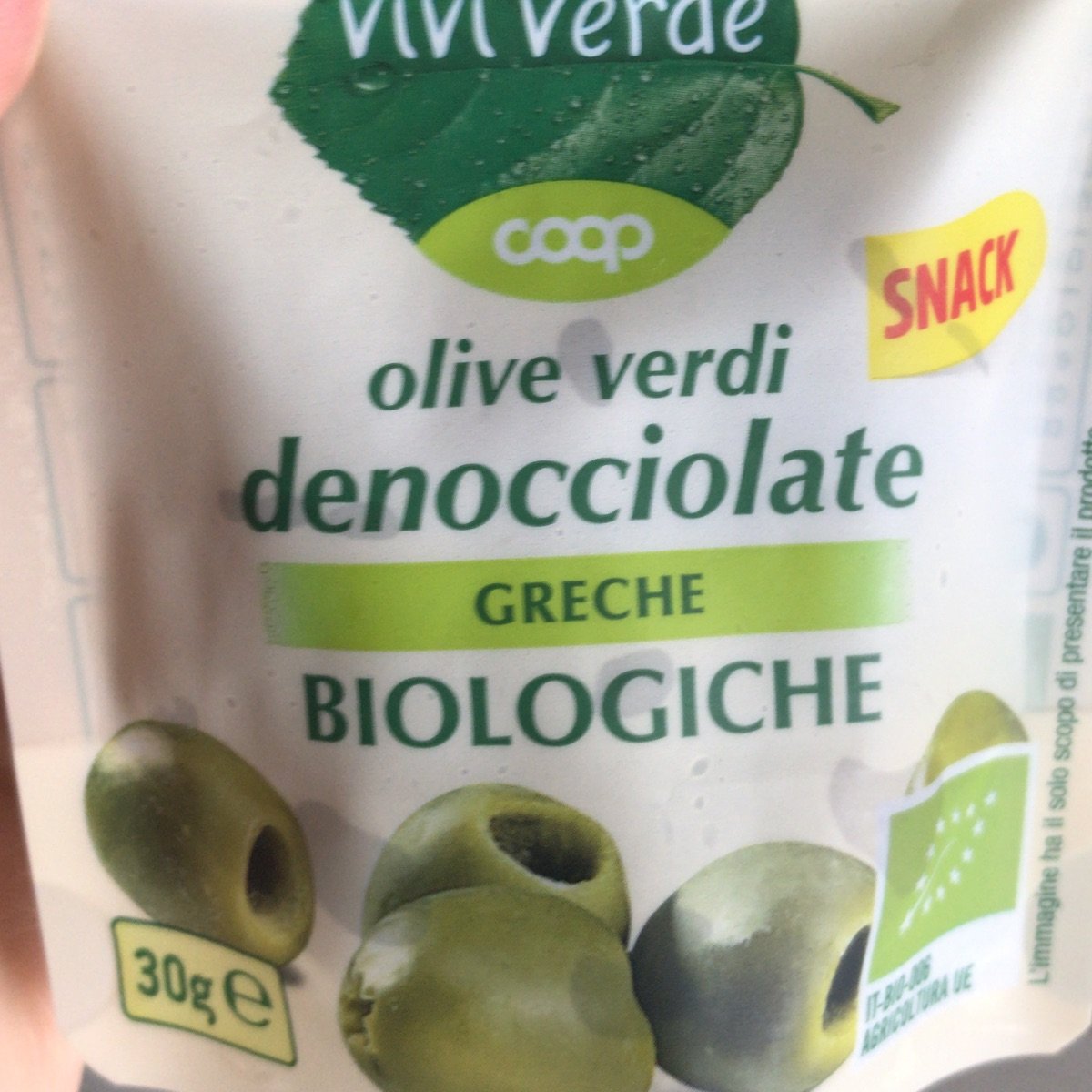 Olive Verdi Denocciolate Greche Biologiche Snack from Vivi Verde Coop ...
