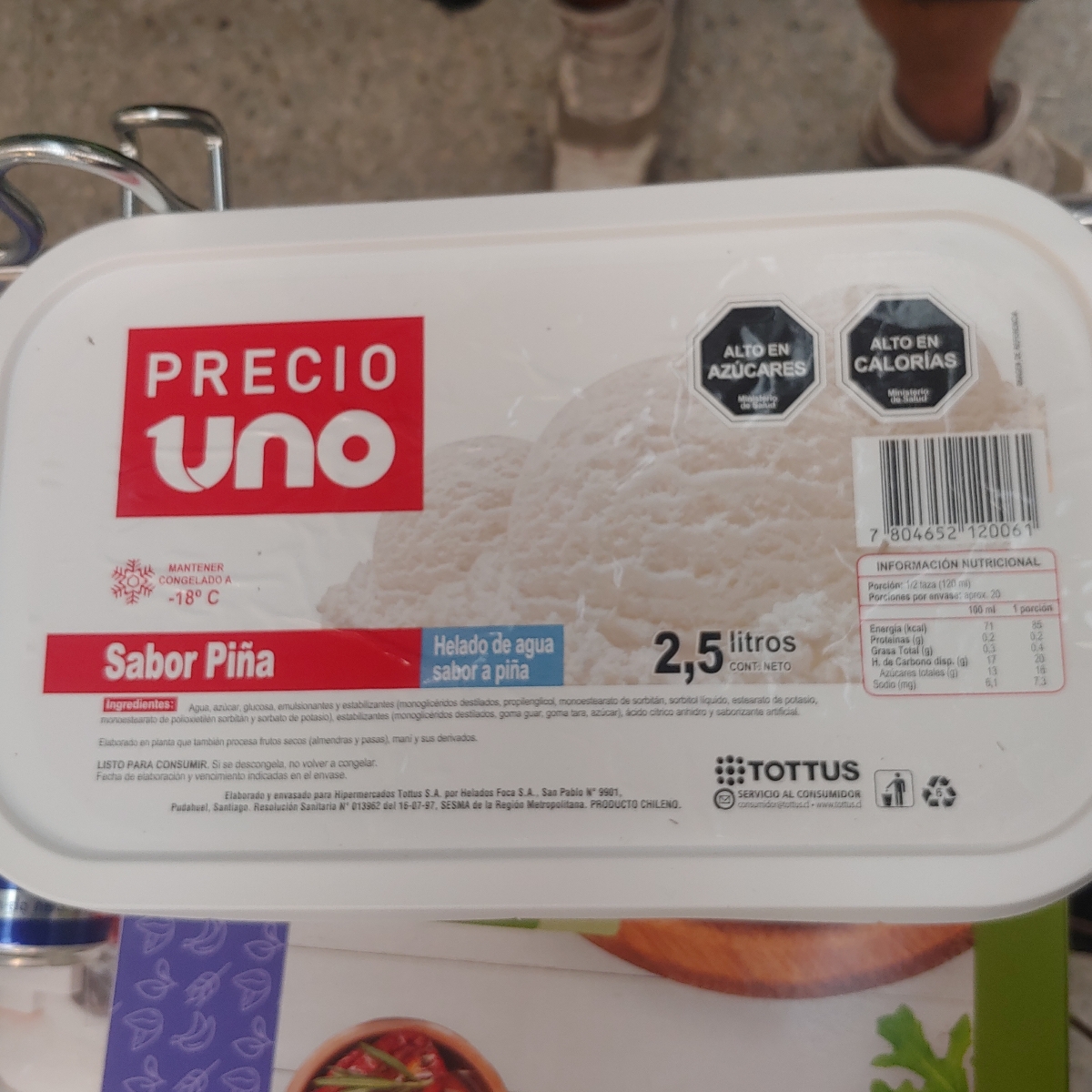 Helado De Piña from Tottus - Vegan Product Reviews & Ratings | abillion