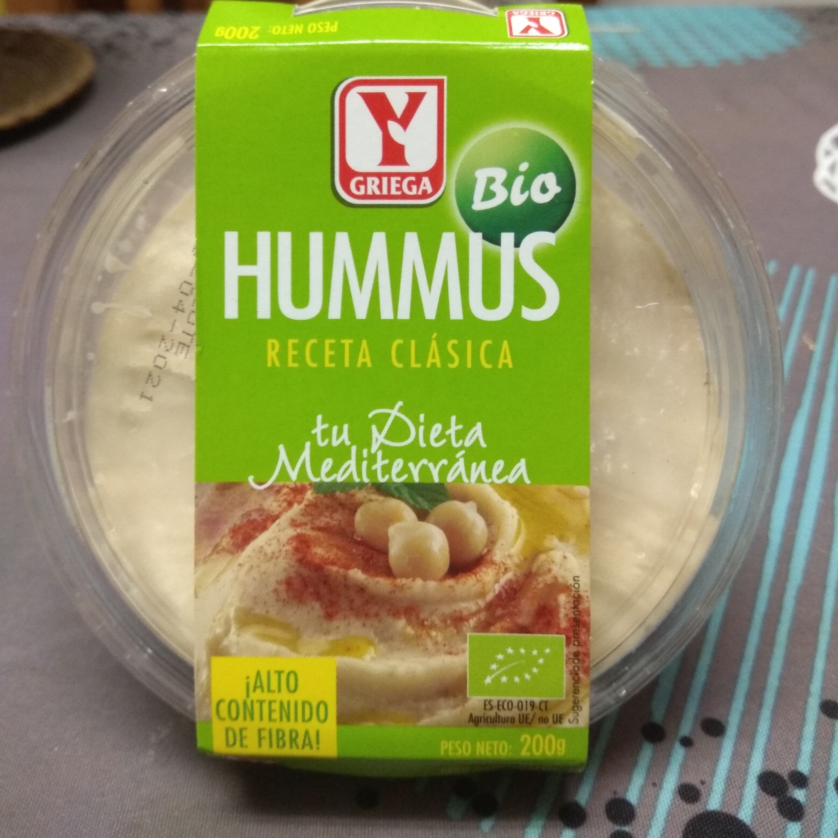 Bio Hummus Receta Clásica 200g from Y Griega - Vegan Product Reviews ...