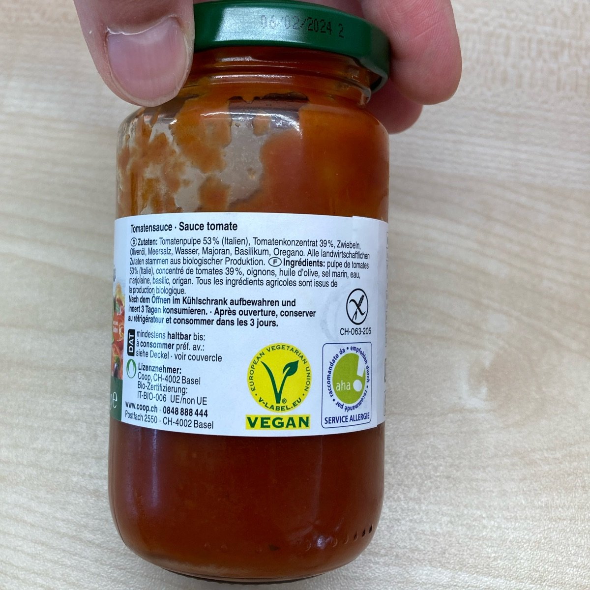 Salsa alla pizzaiola bio from Coop naturaplan - Vegan Product Reviews ...