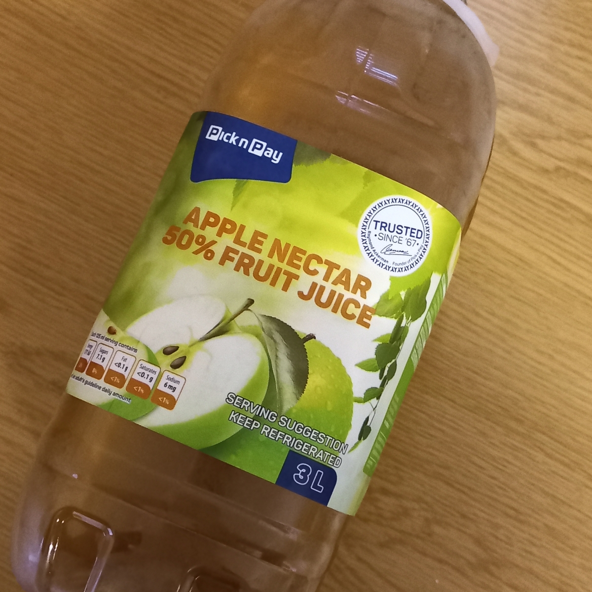 Apple nectar 50% fruit juice from Pick n Pay - Vegan Product Reviews ...