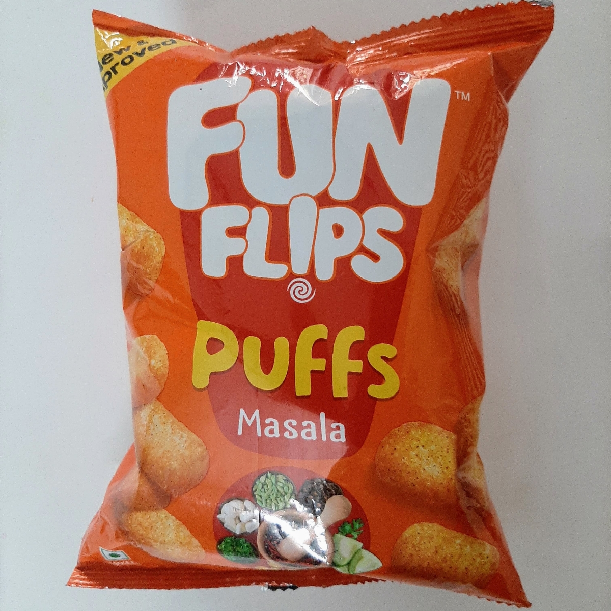 Puffs masala from Funflips - Vegan Product Reviews & Ratings | abillion