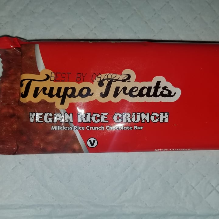 Trupo Treats Vegan Rice Crunch Chocolate Bar Review | abillion