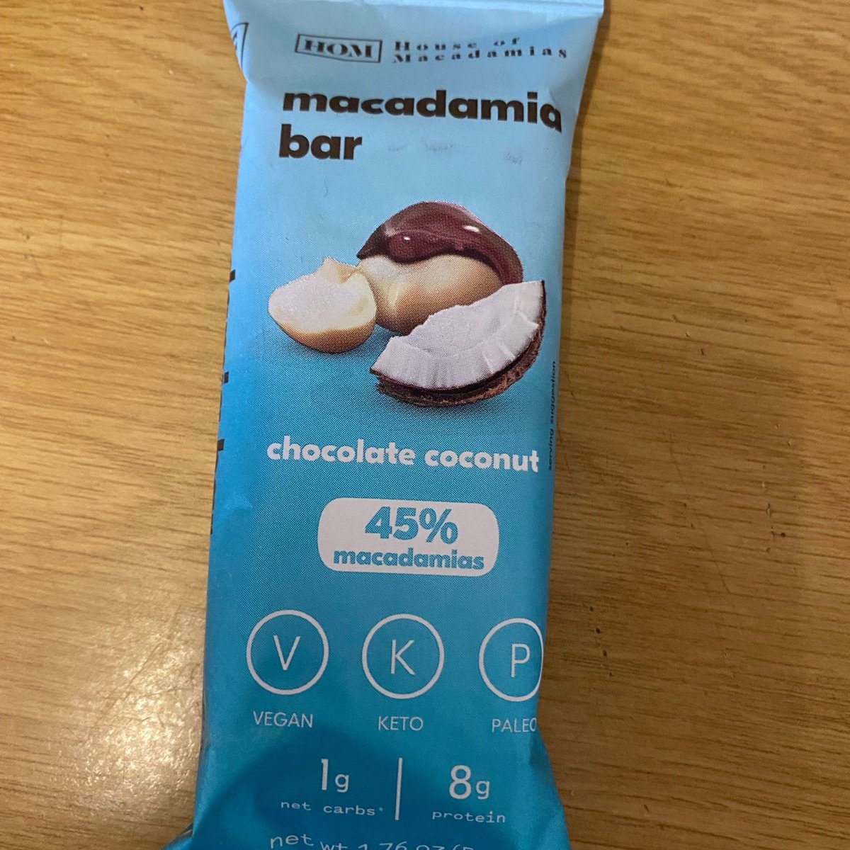 Macadamia bar chocolate coconut from Hom - Vegan Product Reviews ...