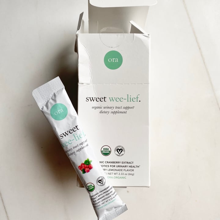 Ora Organic Sweet Wee-lief Organic Urinary Tract Support Supplement ...