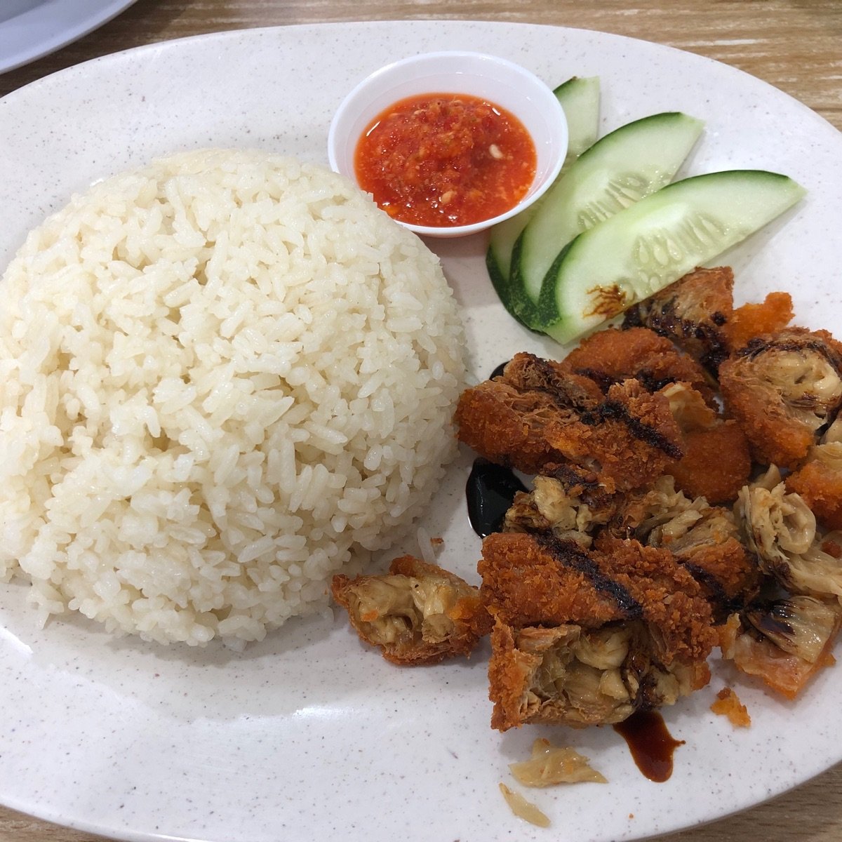 Vegetarian Chicken Rice at SHU Vegetarian, Singapore - Vegan Dish ...
