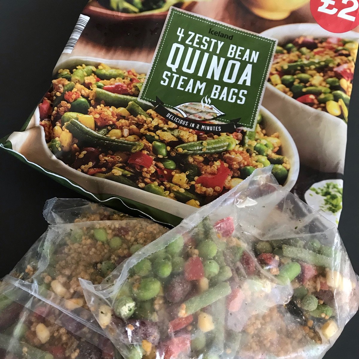 Zesty Bean quinoa steam bags from Iceland Foods - Vegan Product Reviews ...