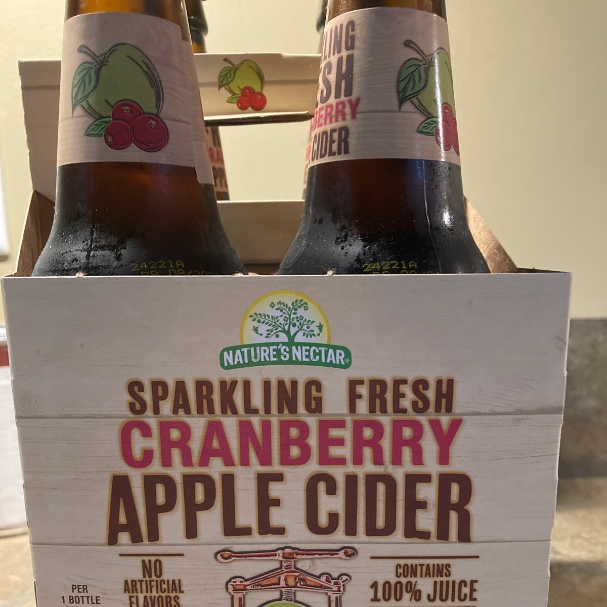 Sparkling fresh cranberry apple cider from Nature's Nectar - Vegan ...