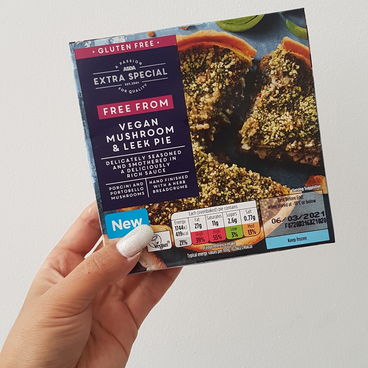 Vegan mushroom and leek pie from ASDA - Vegan Product Reviews & Ratings ...