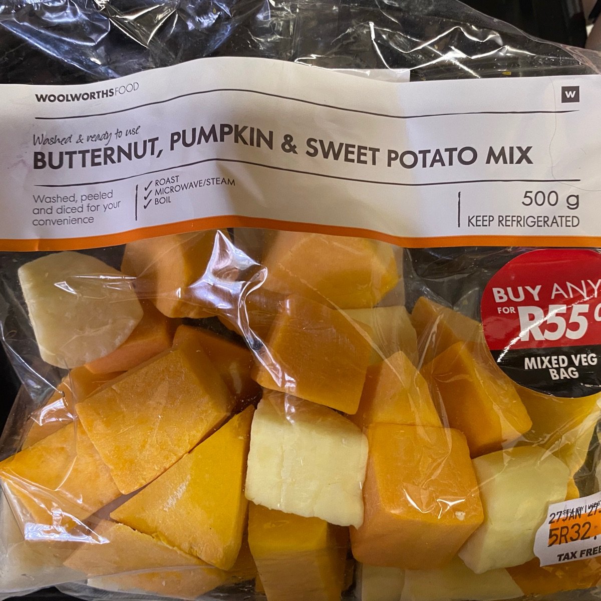 Butternut pumpkin & sweet potato mix from Woolworths - Vegan Product ...