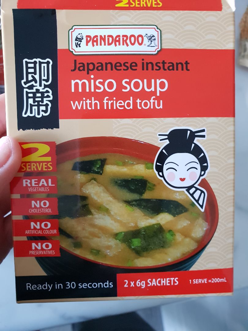 Japanese instant miso soup with fried tofu from Pandaroo - Vegan ...