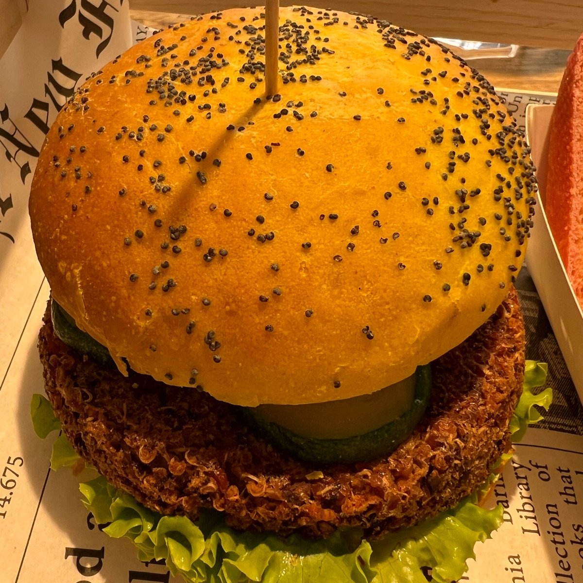 red sunset burger at Pray for Burger, Milan - Vegan Dish Reviews ...