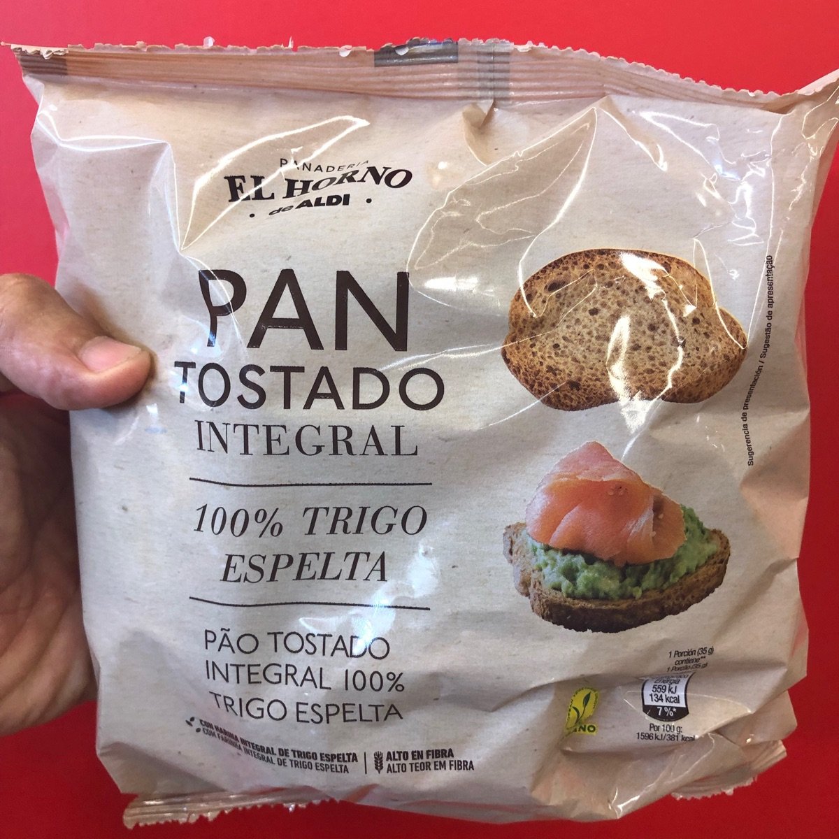 Pan tostado integral de espelta from El Horno de Aldi - Vegan Product ...