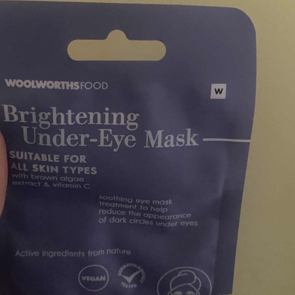 Brightening under eye mask from Woolworths - Vegan Product Reviews ...