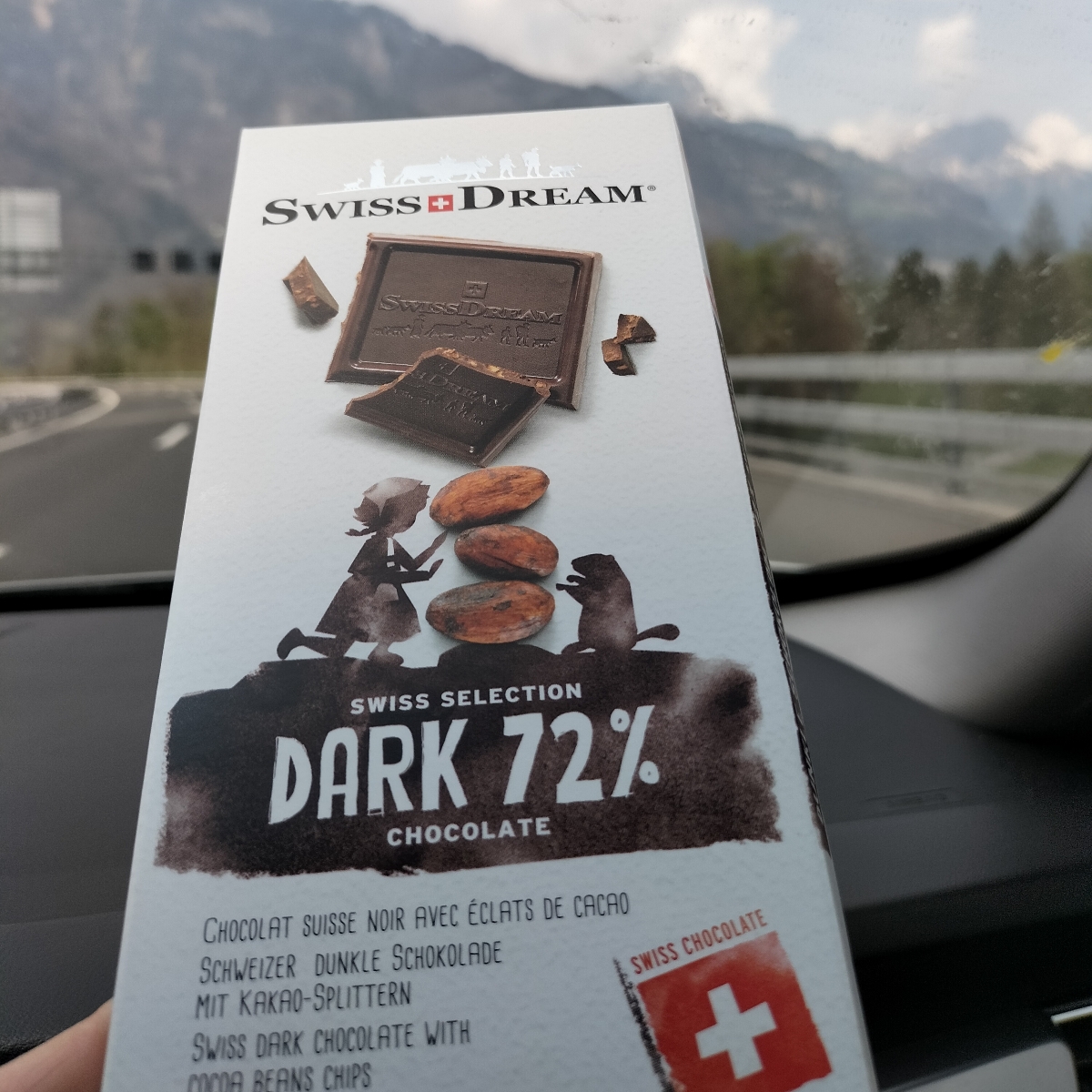 Swiss Dark Chocolate 72% with Cocoa Bean Chips from Swiss Dream - Vegan ...