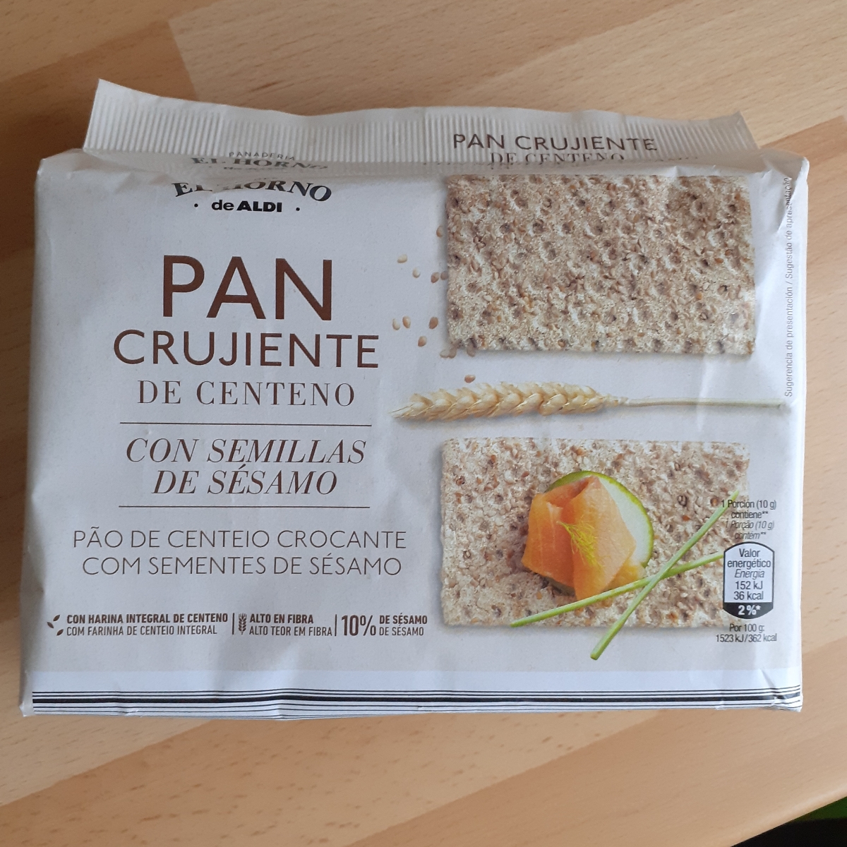 Pan crujiente de centeno con semillas de sésamo from ALDI - Vegan ...