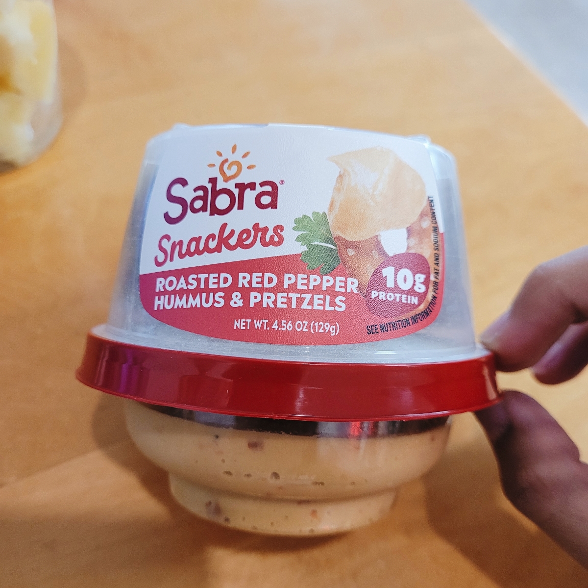 Sabra Snackers - Roasted red pepper hummus with pretzels from Sabra ...