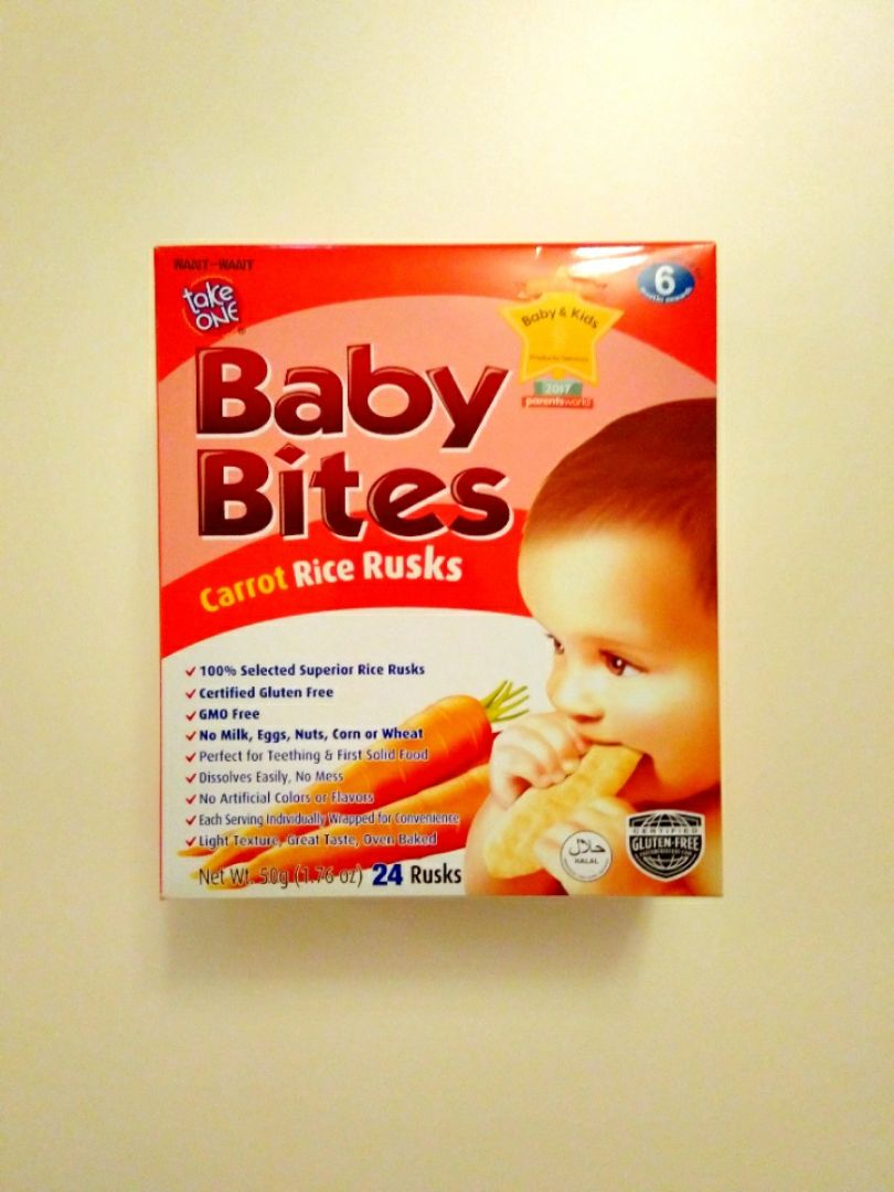 Baby Bites (Carrot Rice Rusks) from Want Want - Vegan Product Reviews ...