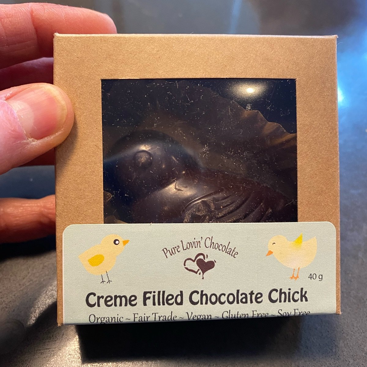 Crème Filled Chocolate Chick from Pure Lovin' Chocolate - Vegan Product ...