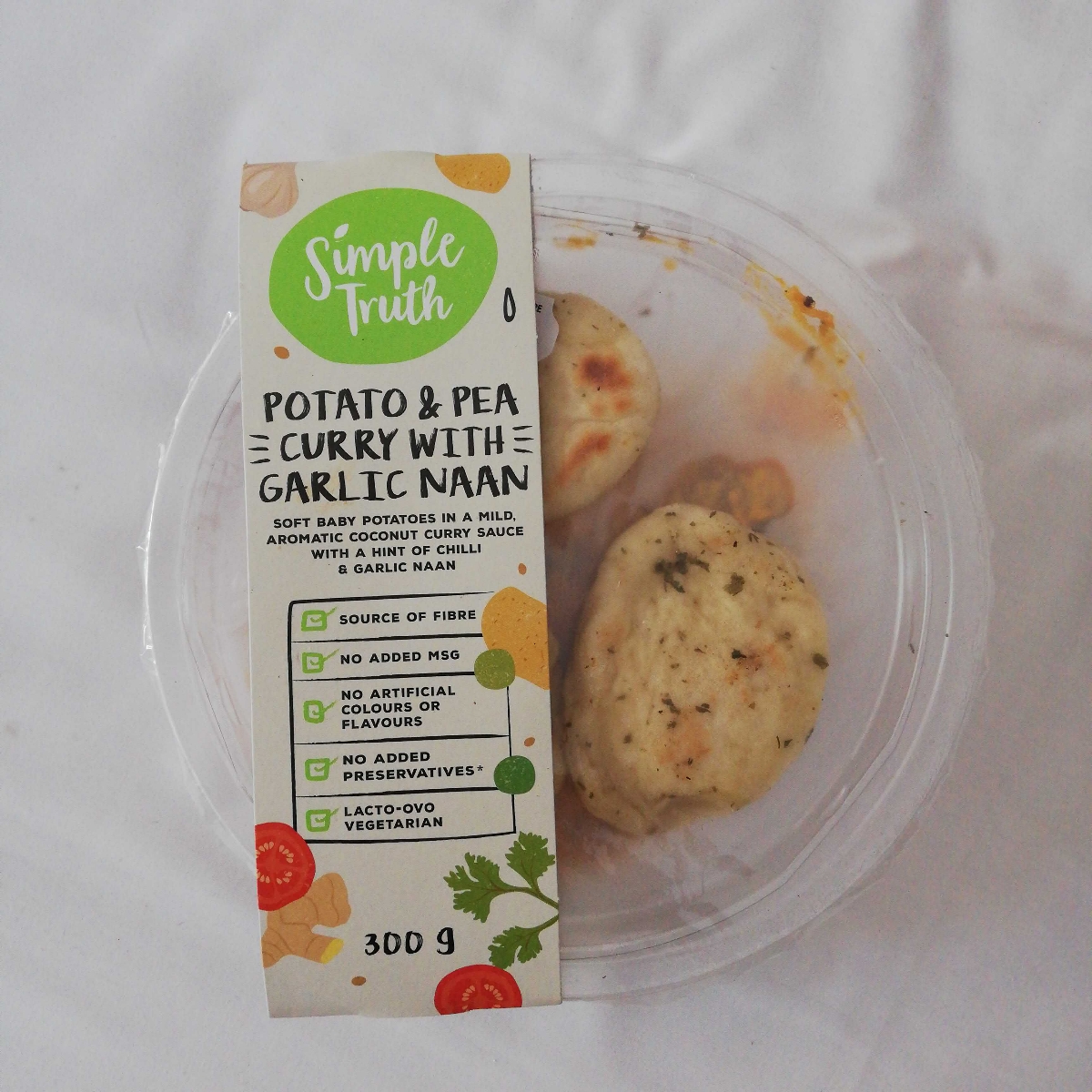 Potato and Pea Curry with Garlic Naan from Simple Truth - Vegan Product ...
