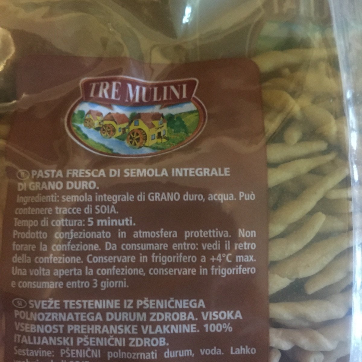 Pasta fresca integrale from Tre Mulini - Vegan Product Reviews ...