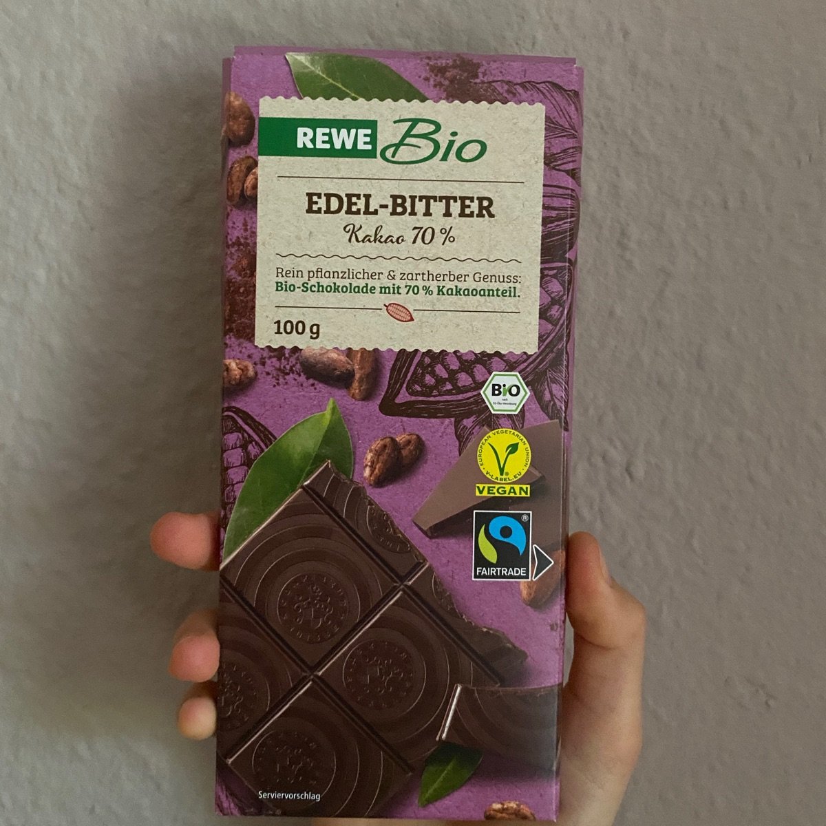 Edelbitter Schokolade from Rewe Bio - Vegan Product Reviews & Ratings ...