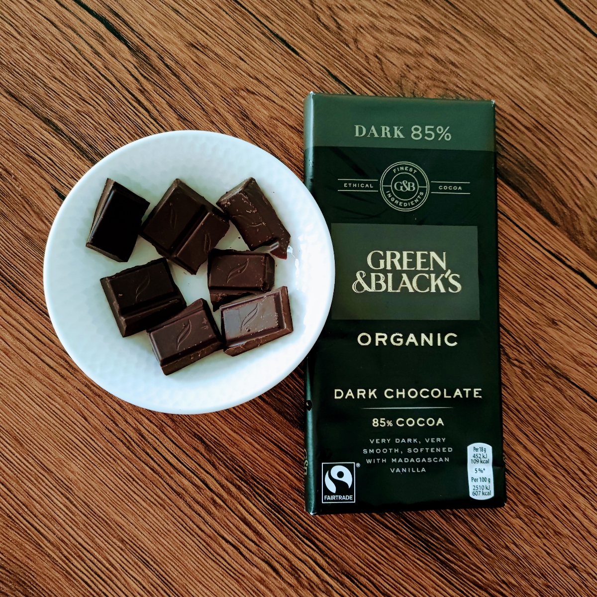 Organic 85% Cocoa Dark Chocolate from Green & Black's - Vegan Product ...