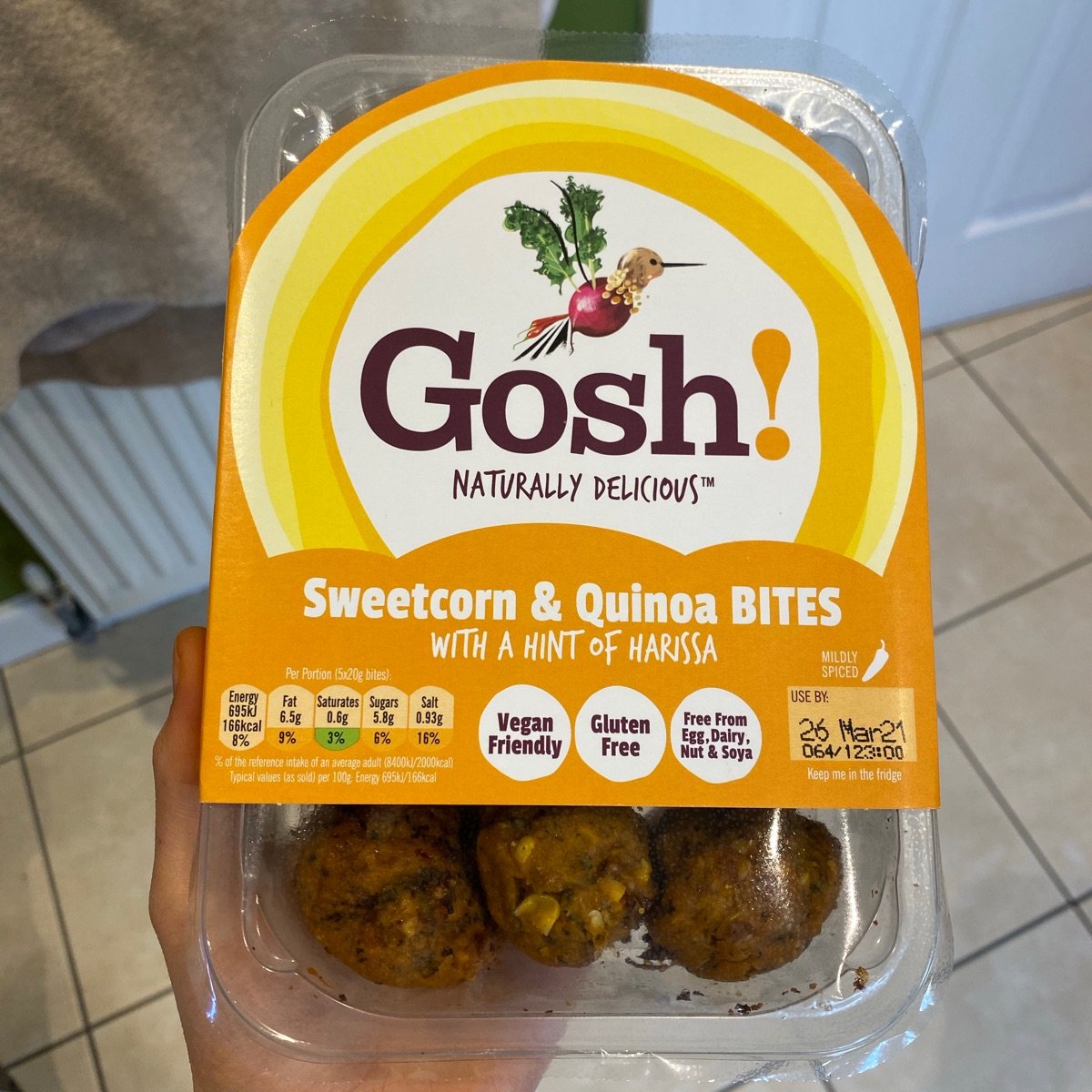 Sweetcorn & Quinoa Bites from Gosh! - Vegan Product Reviews & Ratings ...